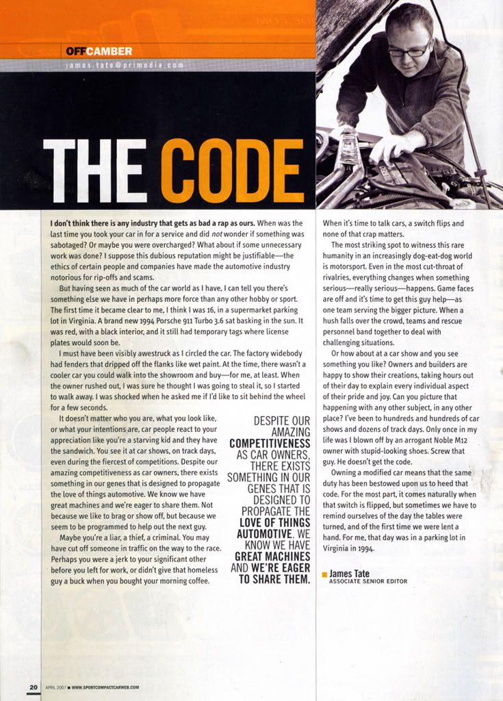 Do you get The Code (article)? - MX-5 Miata Forum